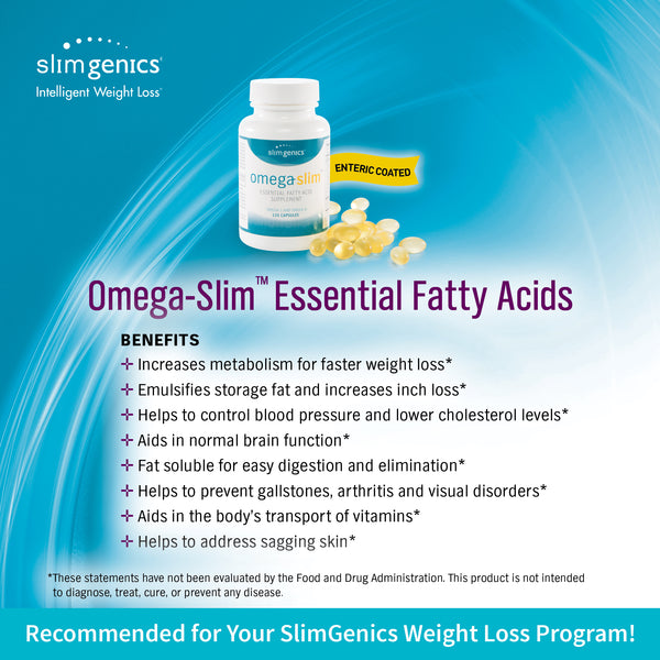 Omega-Slim Essential Fatty Acids with GLA – 120 count – SlimGenics-Direct